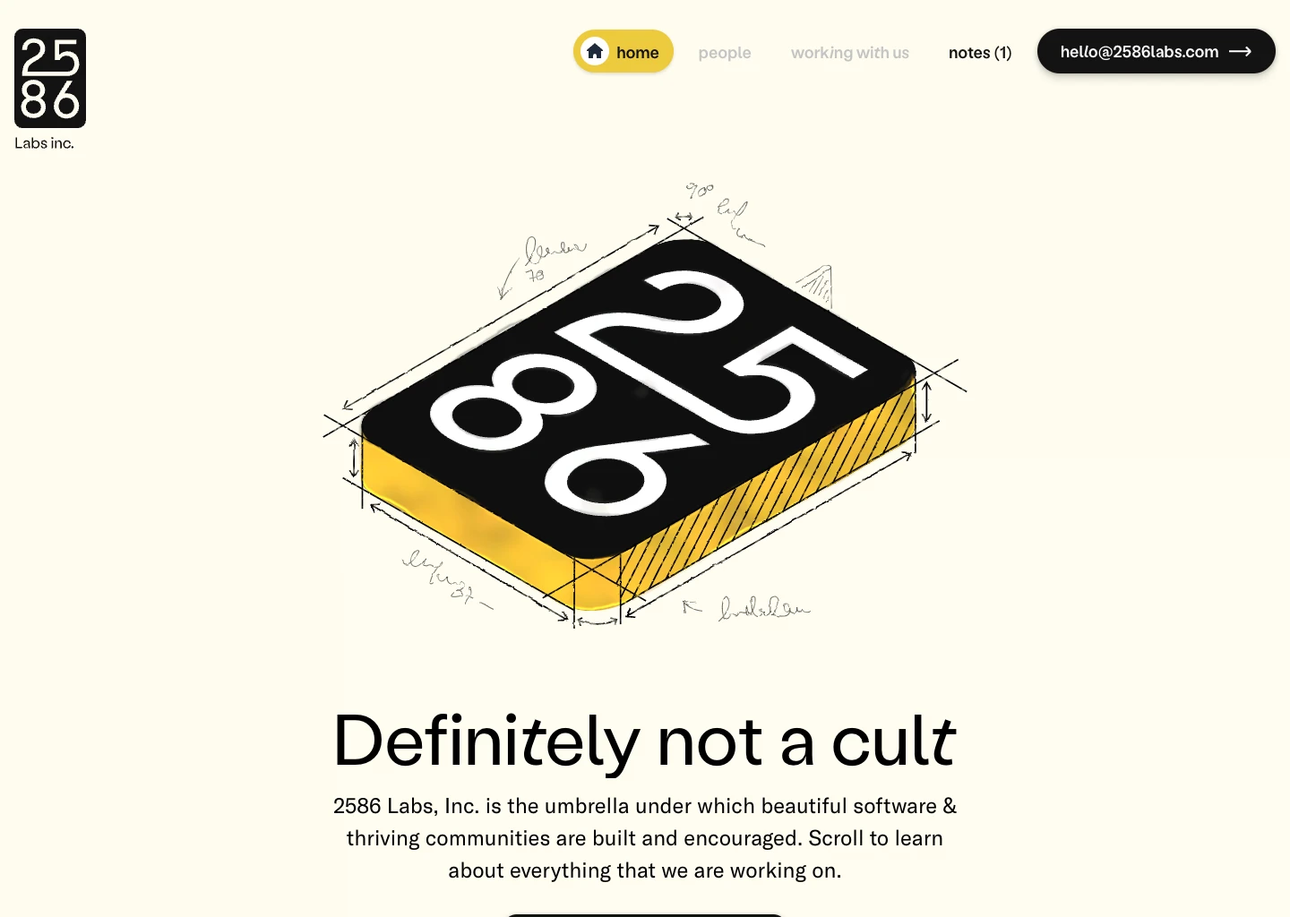 2586 Labs, Inc. Website Examples For Your Inspiration - landing.love