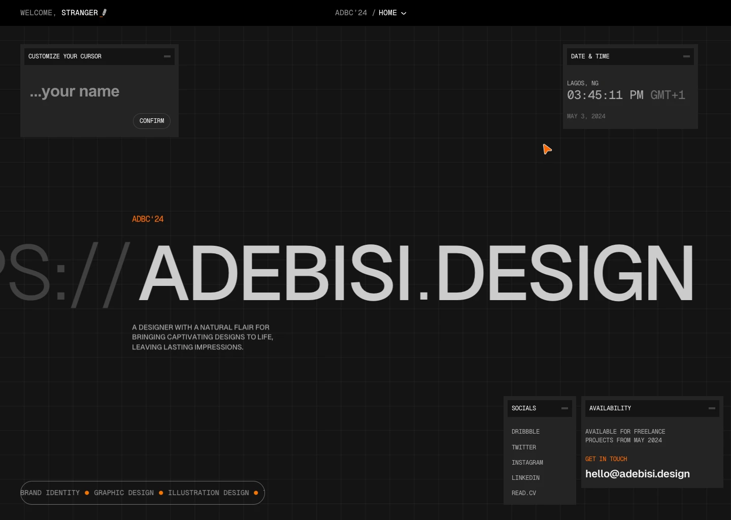 ADEBISI Website Examples For Your Inspiration - landing.love
