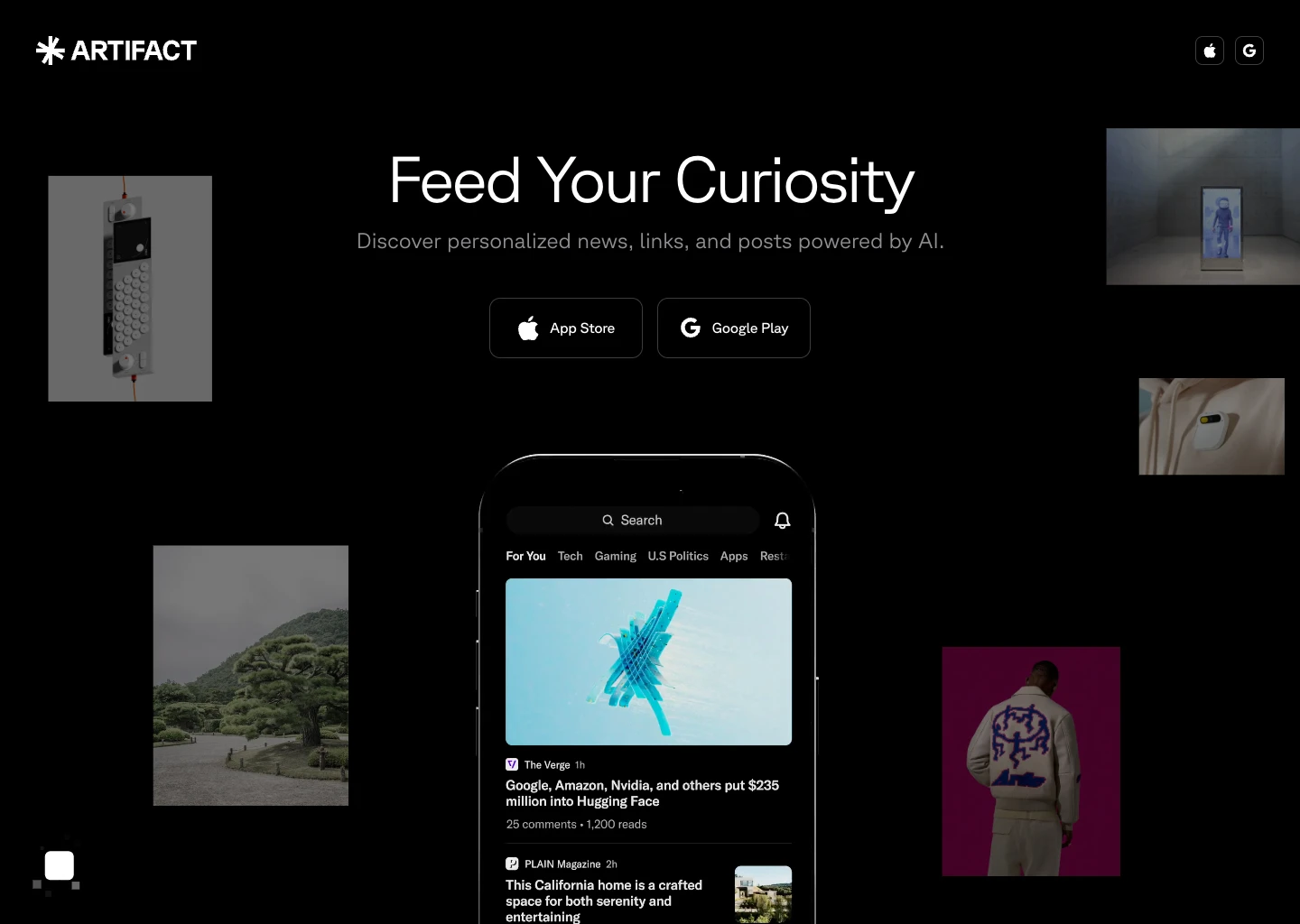 Artifact Website Examples For Your Inspiration - landing.love