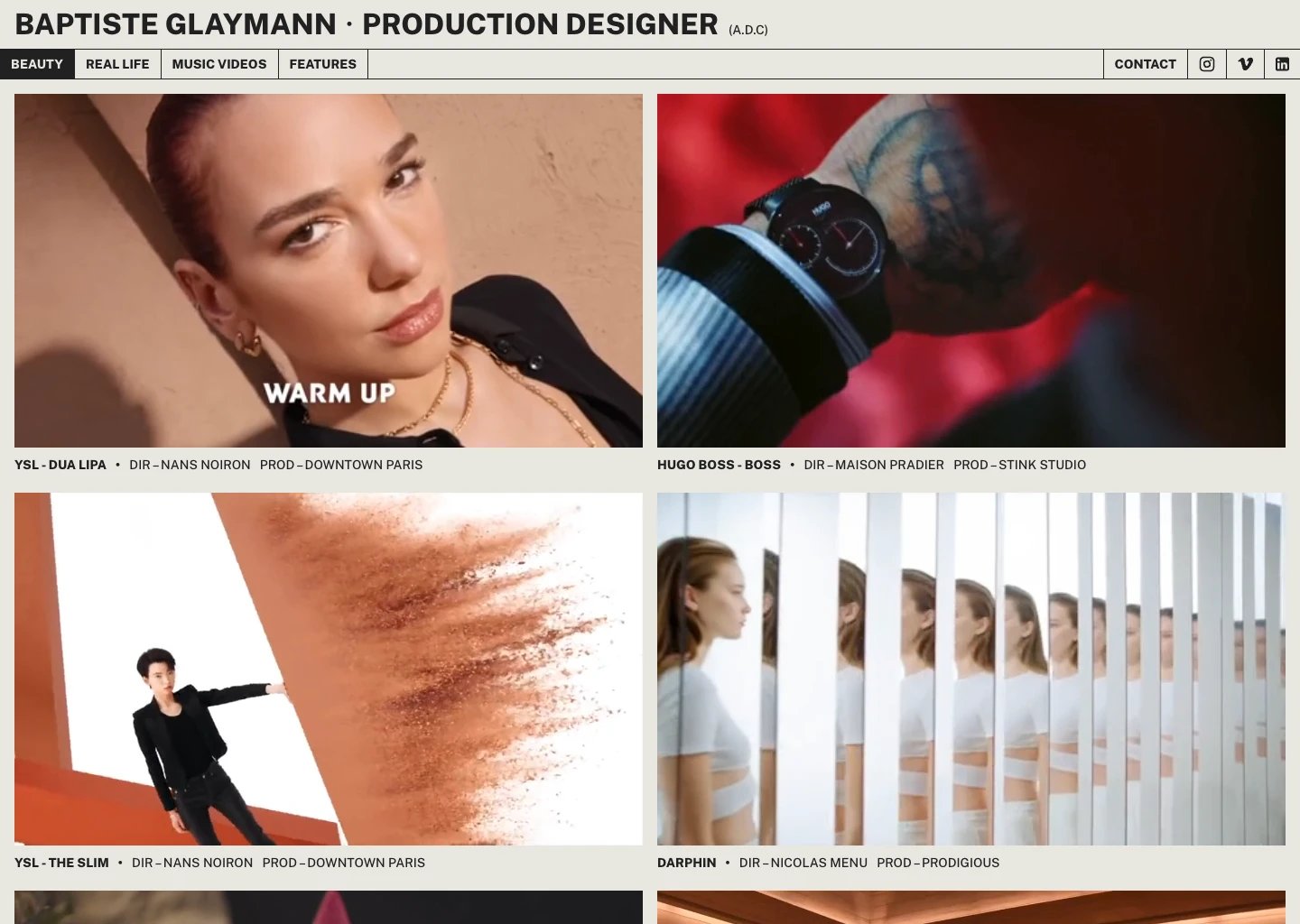 Baptiste Glaymann Website Examples For Your Inspiration - landing.love