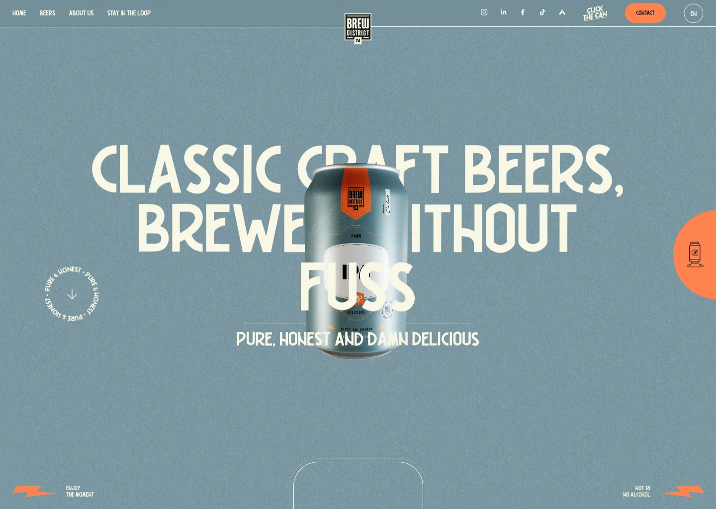BrewDistrict24 Website Examples For Your Inspiration - landing.love