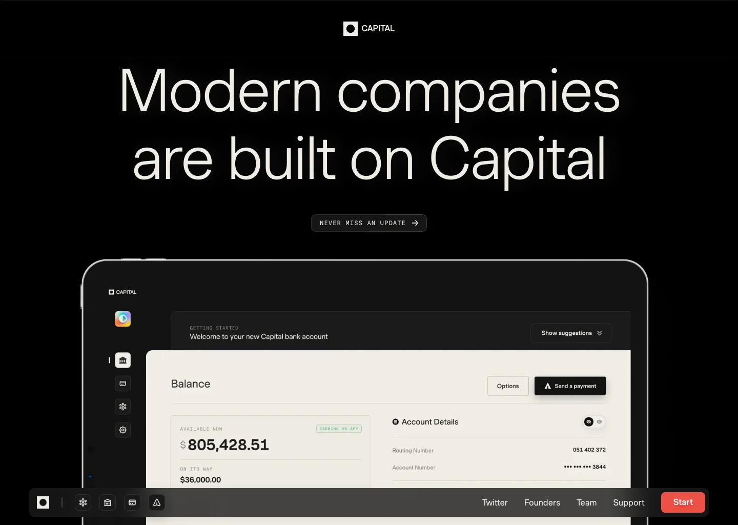 Capital Website Examples For Your Inspiration - landing.love