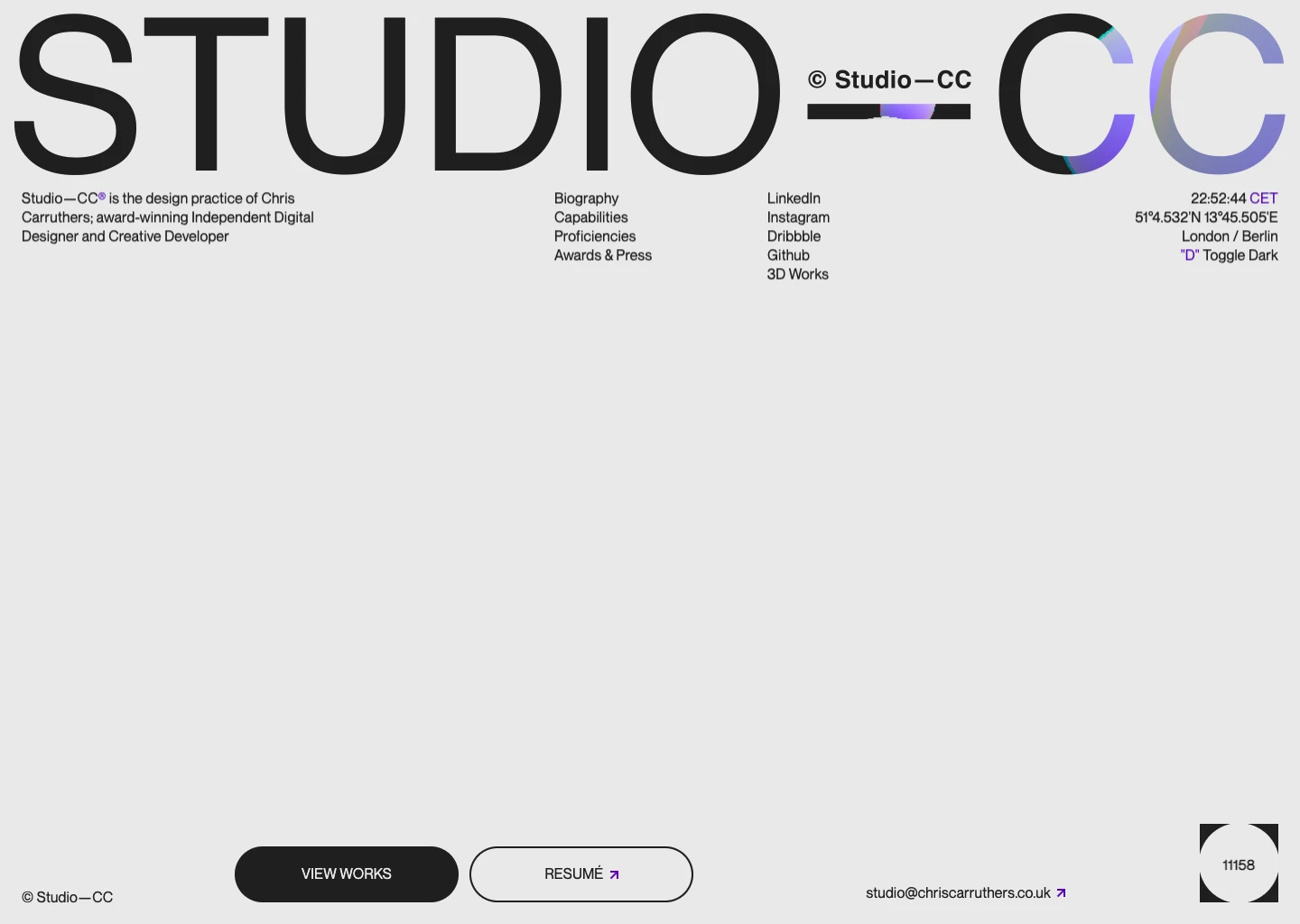 Studio—CC Website Examples For Your Inspiration - landing.love