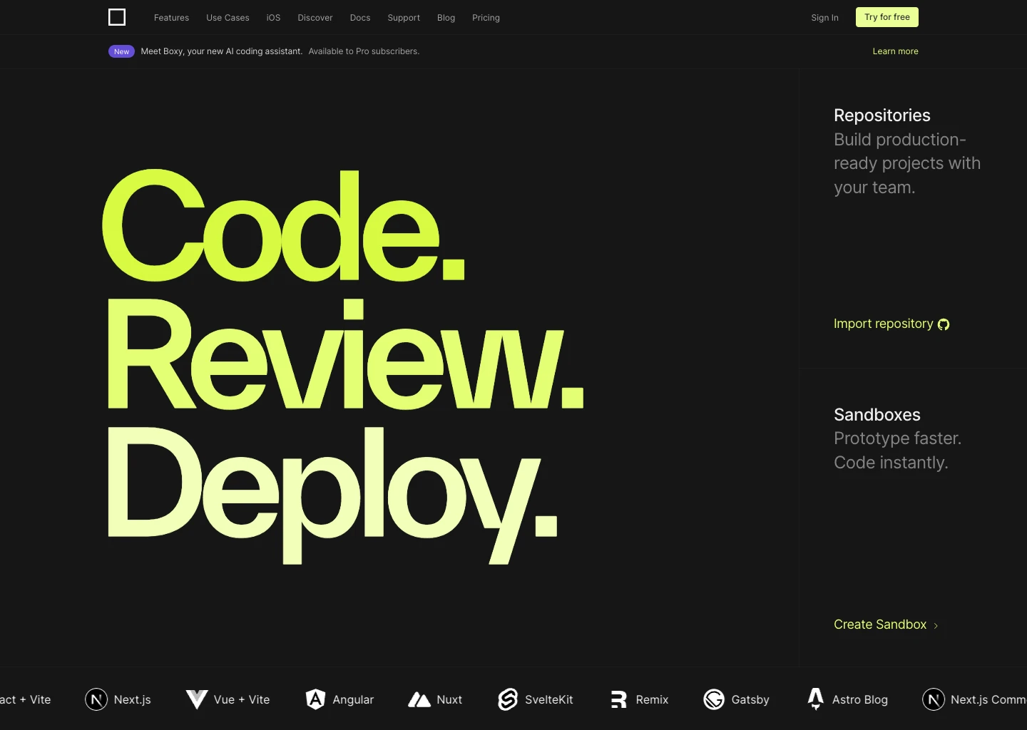 CodeSandbox Website Examples For Your Inspiration - landing.love