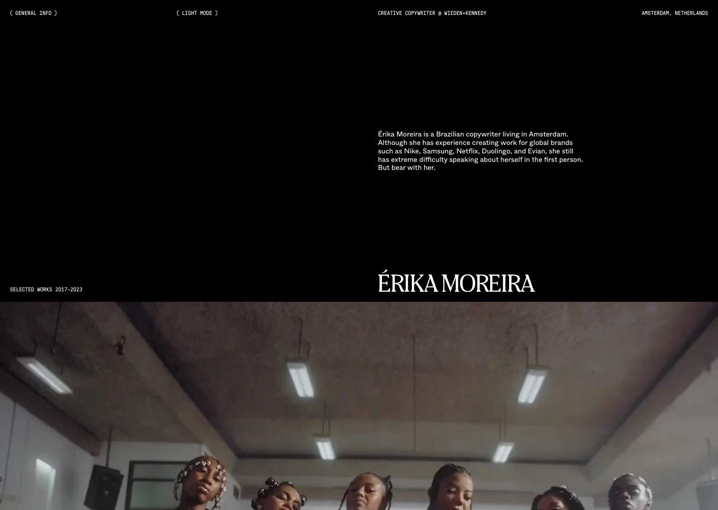 Érika Moreira Website Examples For Your Inspiration - landing.love