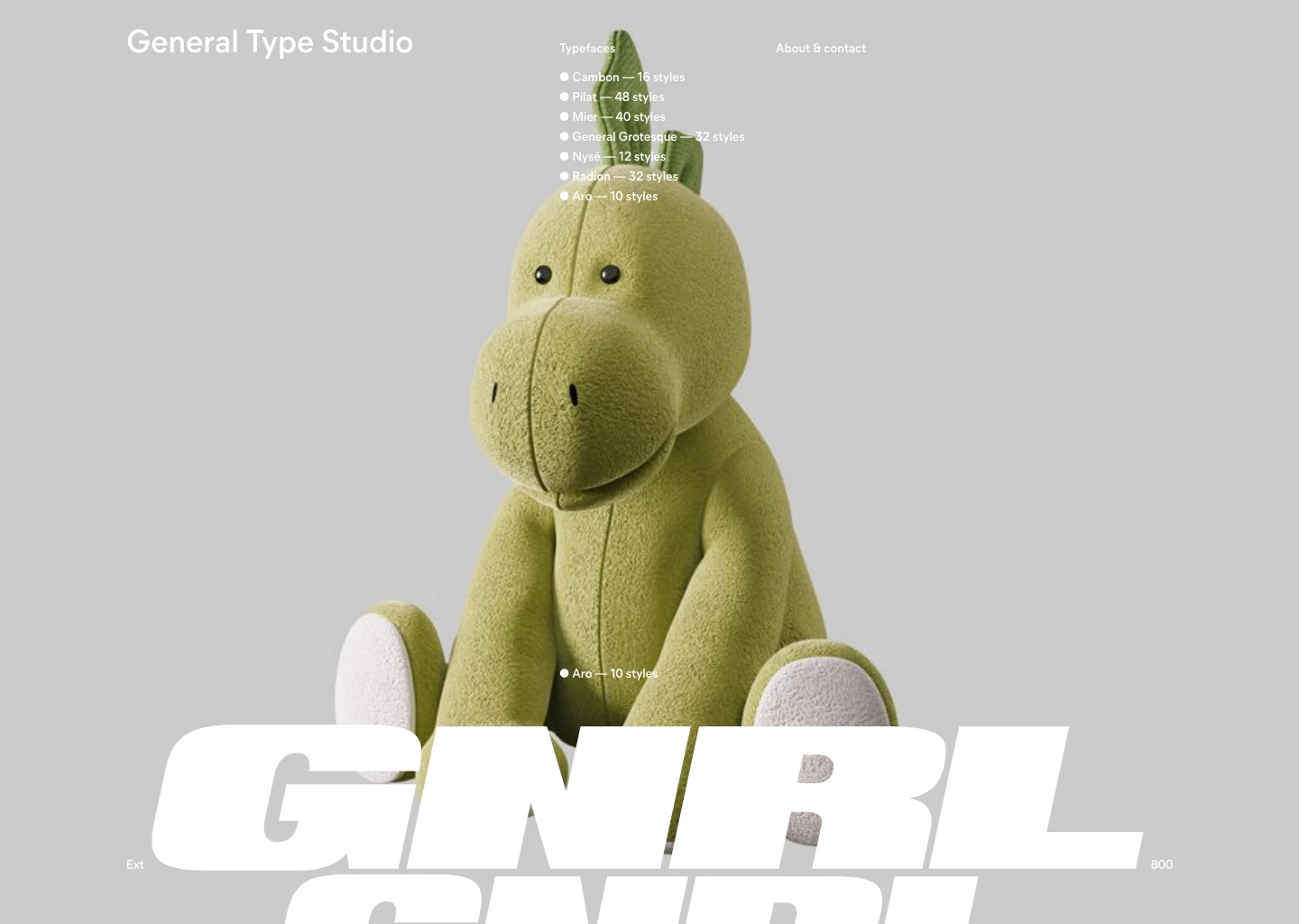 General Type Studio - landing.love