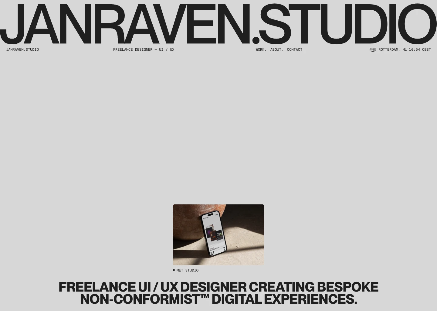 Jan Raven Studio Website Examples For Your Inspiration - landing.love
