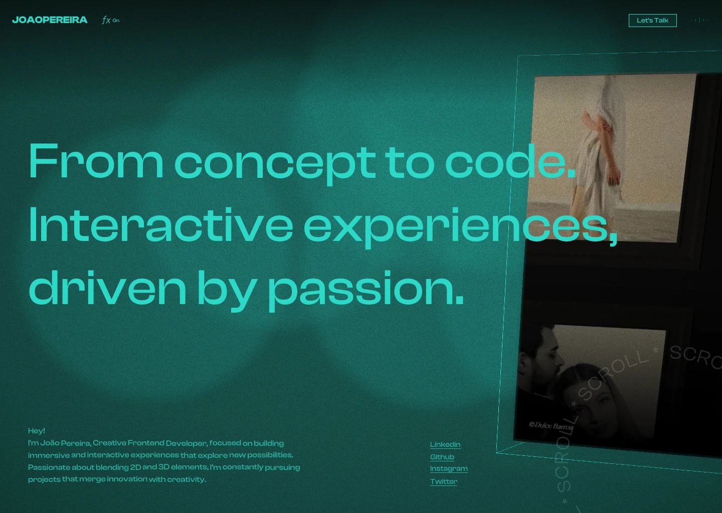 João Pereira Website Examples For Your Inspiration - landing.love