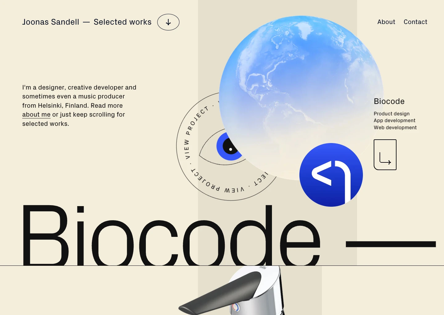 Joonas Sandell Website Examples For Your Inspiration - landing.love