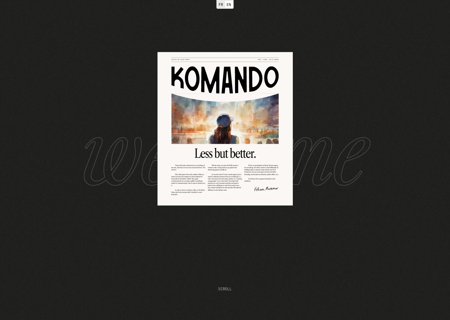 Komando Studio Website Examples For Your Inspiration - landing.love