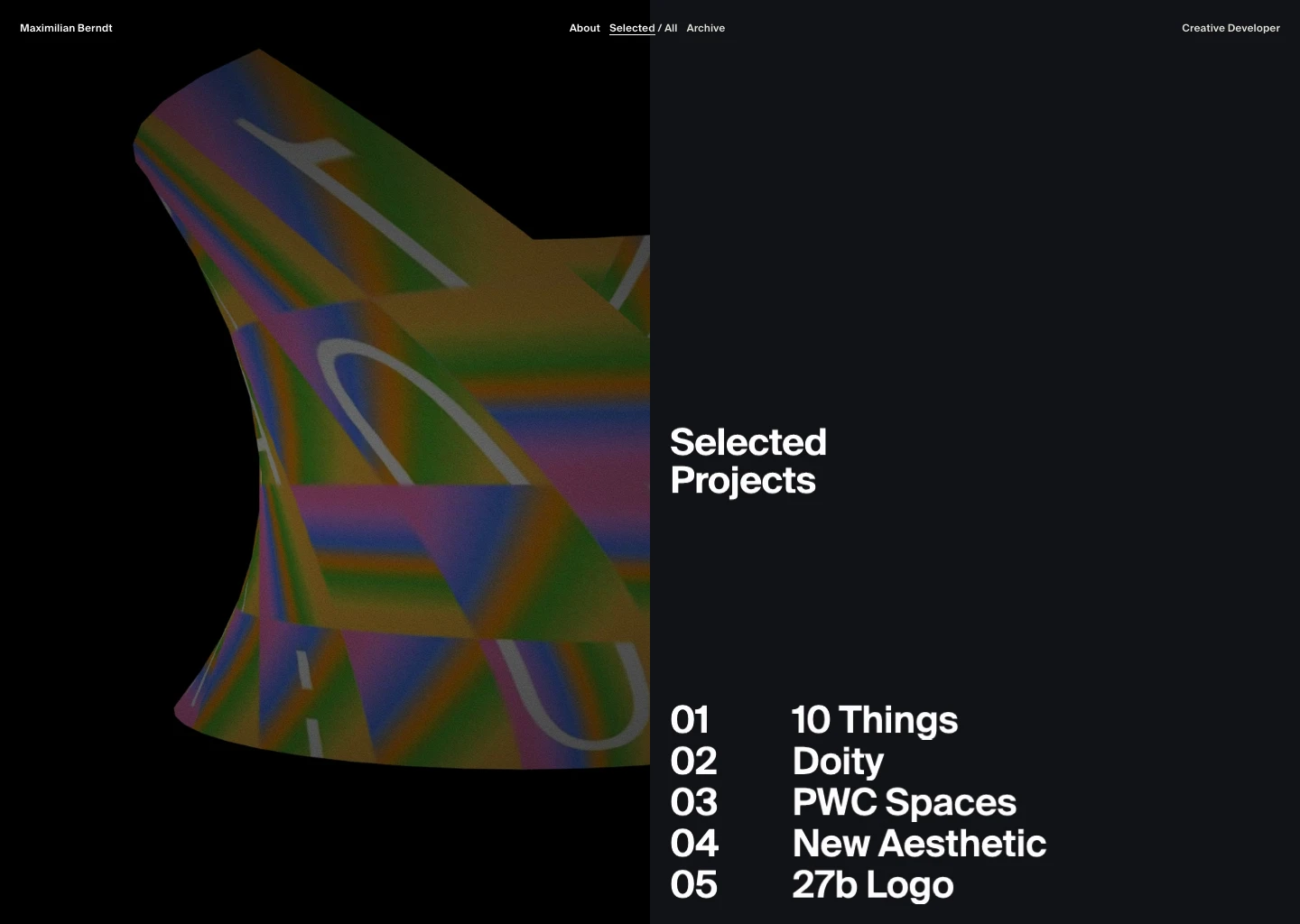 Maximilian Berndt Website Examples For Your Inspiration - landing.love