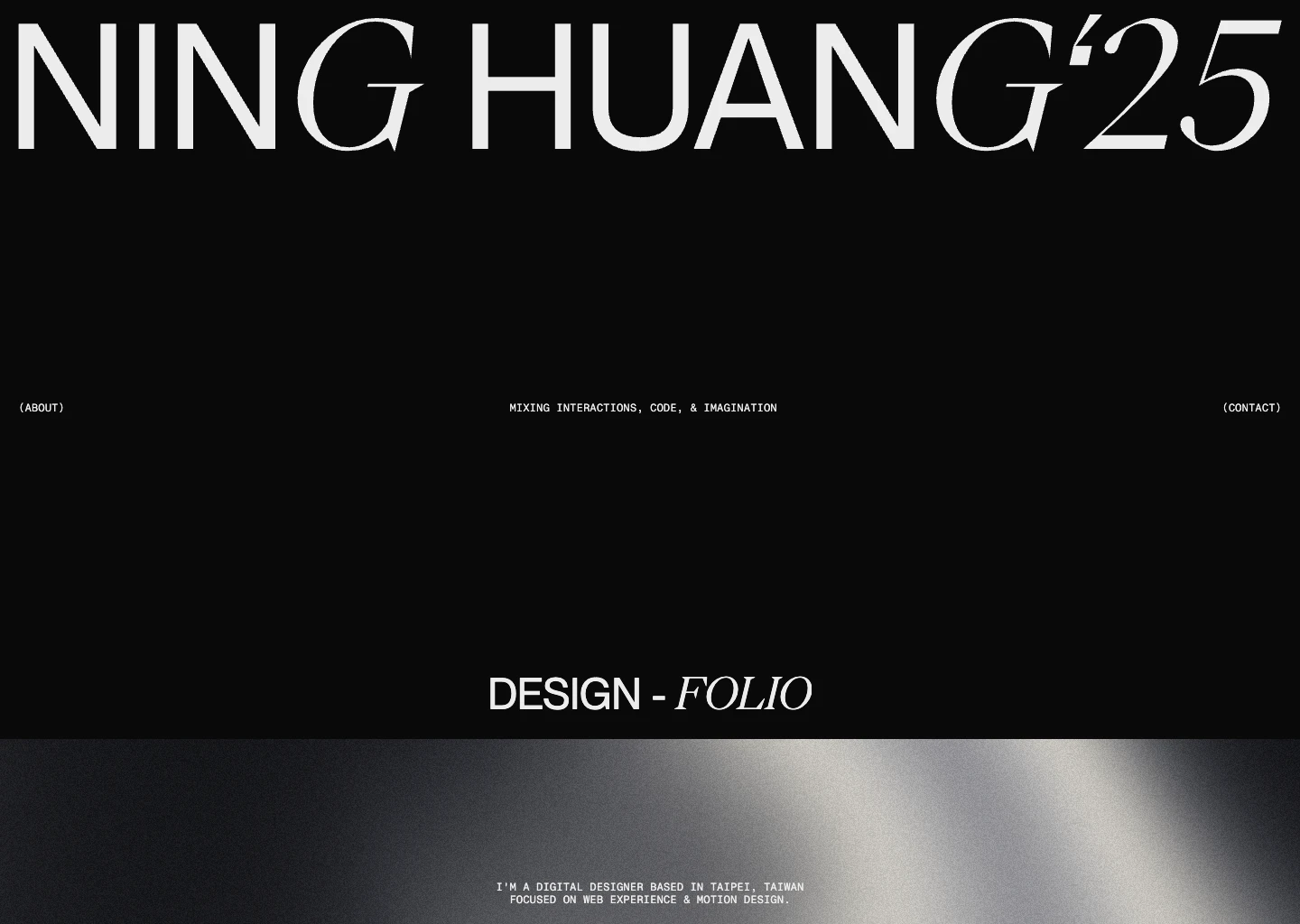 Ning Huang Website Examples For Your Inspiration - landing.love