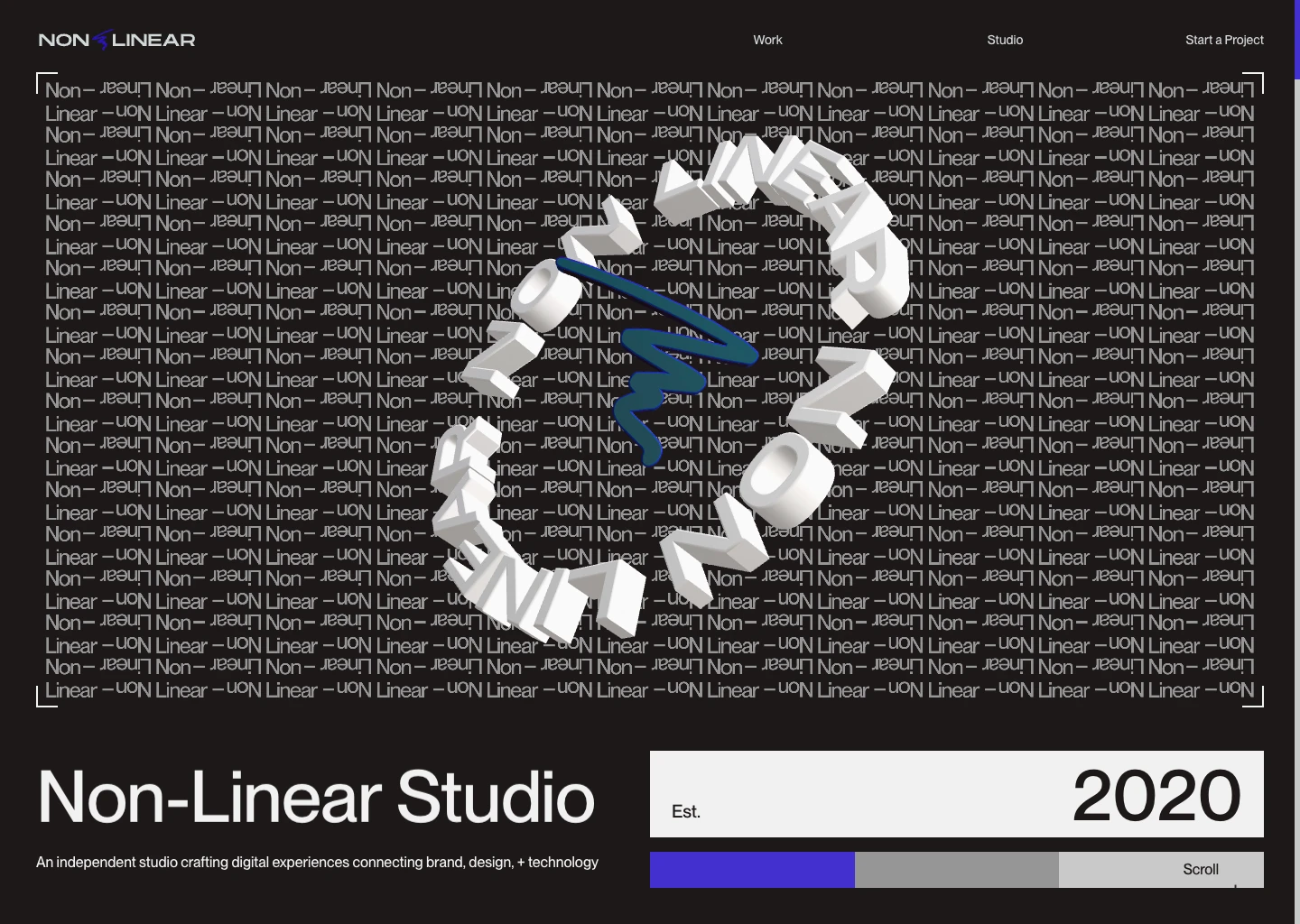 Non-Linear Studio Website Examples For Your Inspiration - landing.love