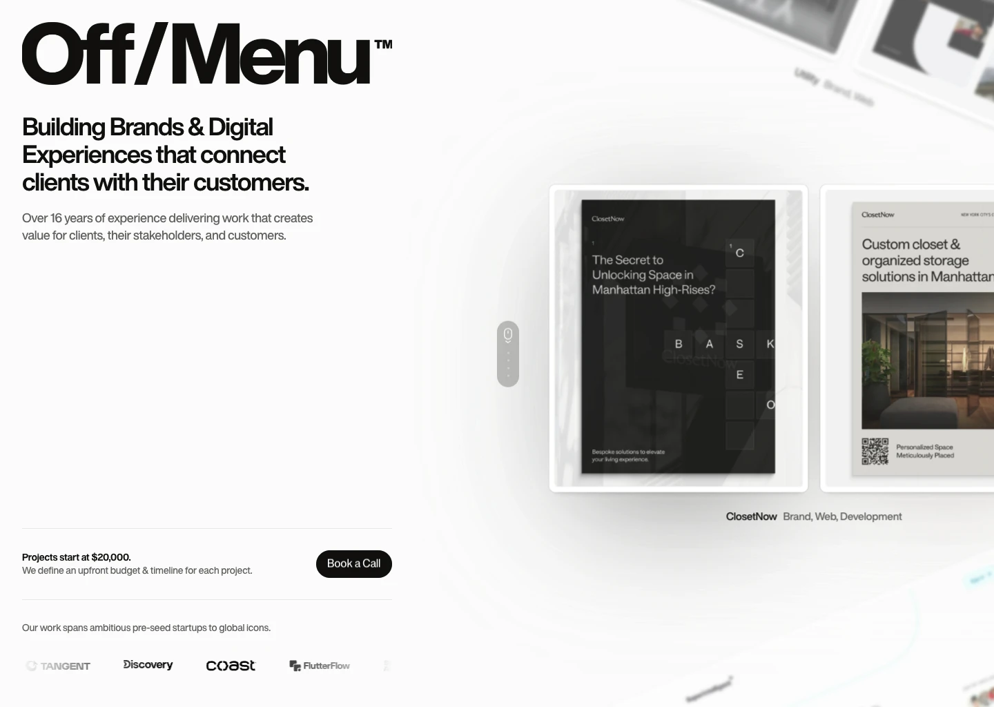 Off/Menu - landing.love