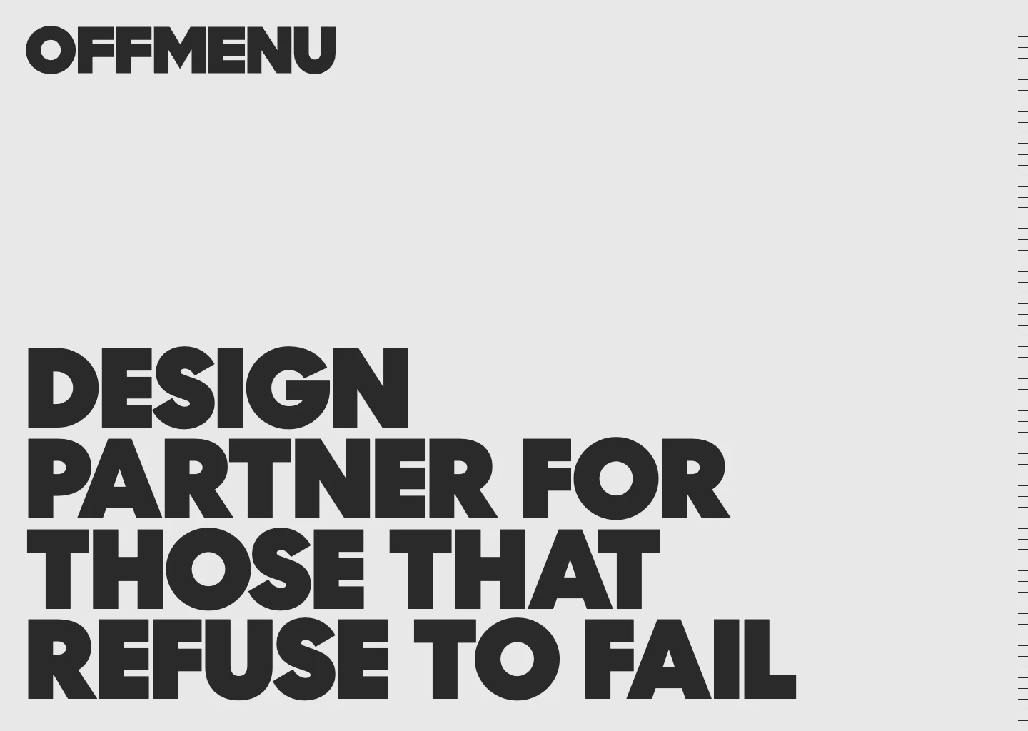 Off Menu Website Examples For Your Inspiration - landing.love