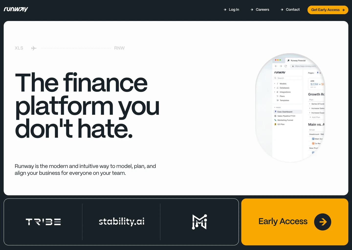 Runway Financial Website Examples For Your Inspiration - landing.love