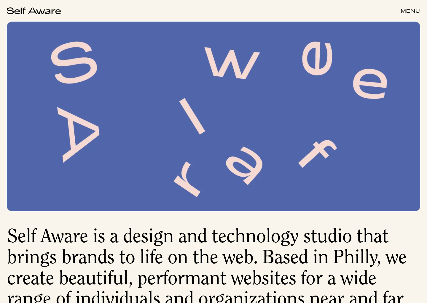 Self Aware Website Examples For Your Inspiration - landing.love