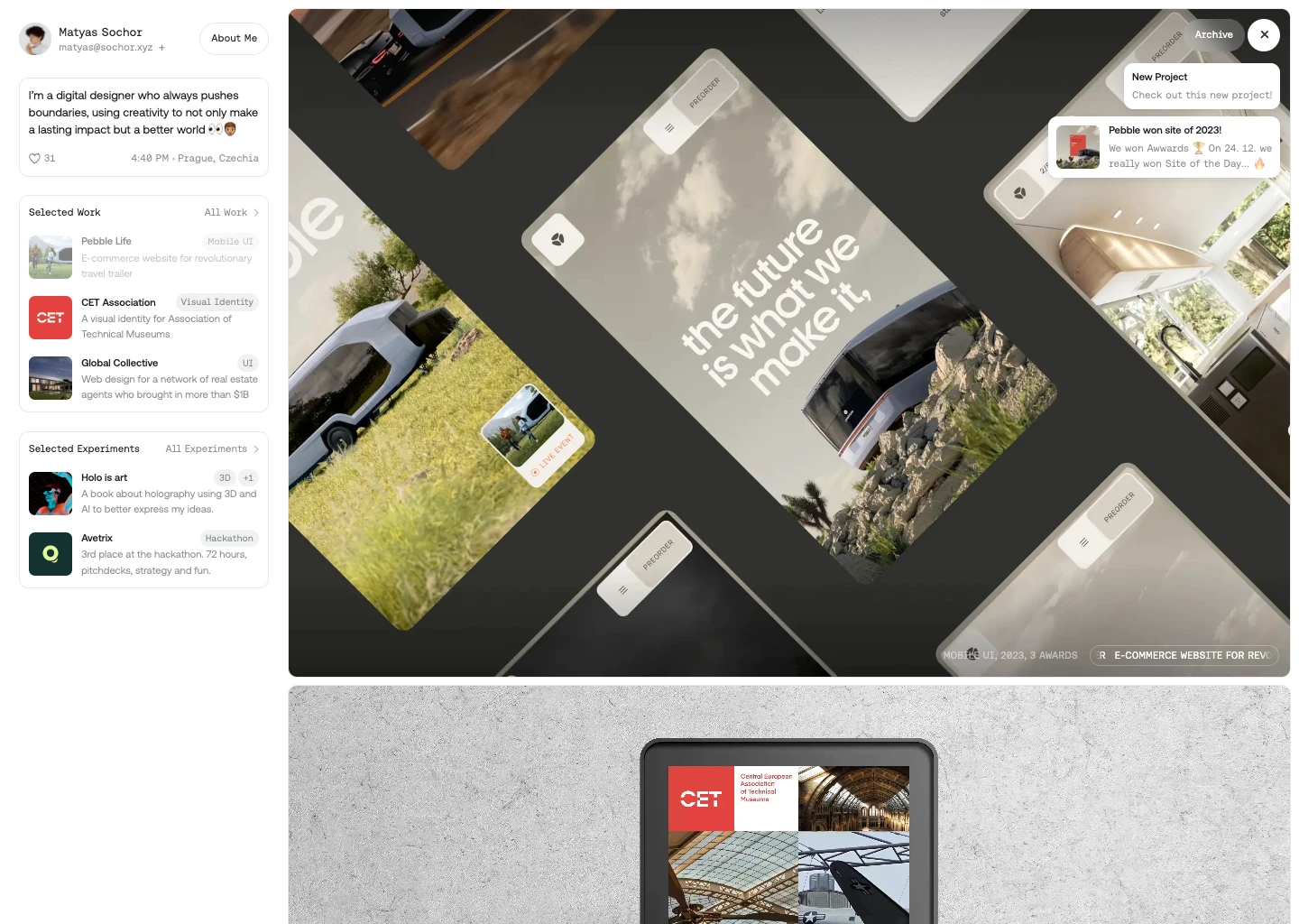 Matyas Sochor Website Examples For Your Inspiration - landing.love