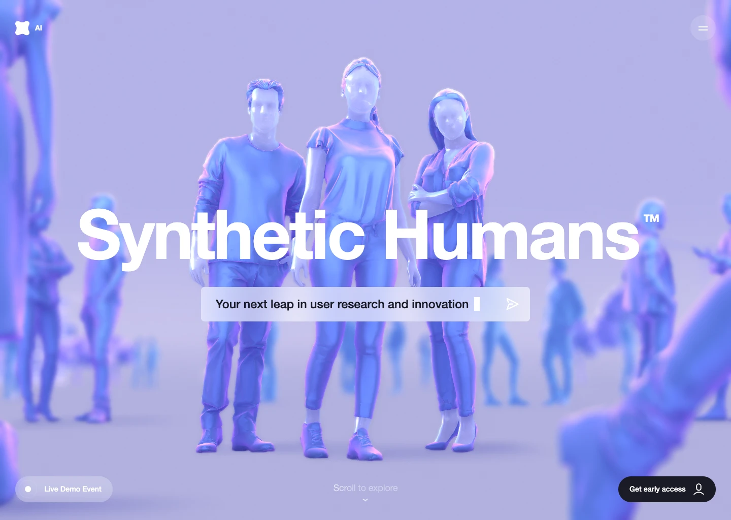 Synthetic Humans Website Examples For Your Inspiration - landing.love