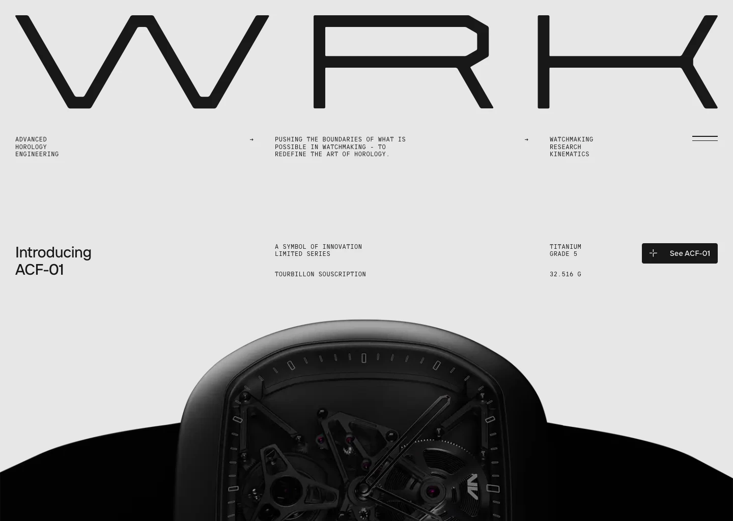 WRK Timepieces Website Examples For Your Inspiration - landing.love